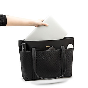 Kinmac Women's Laptop Tote Bag Top Handle Handbag Work Bag for Laptop Computer Up to 15 inch (Floral)