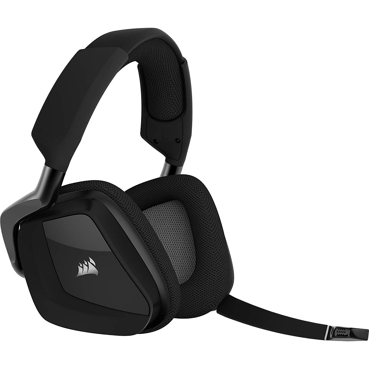 Corsair Void Elite RGB Wireless Gaming Headset (7.1 Surround Sound, Low Latency 2.4 GHz Wireless, 40ft Wireless Range, Customisable RGB Lighting, Durable Aluminium with PC, PS4 Compatibility) - Black