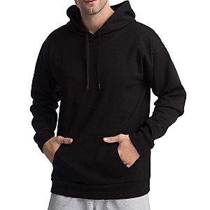THE GYM PEOPLE Men's Hoodie, 609 Black(Fleece Lined), X-Large