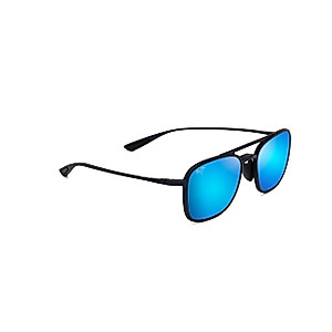 Maui Jim Men's and Women's Keokea Polarized Aviator Sunglasses, Blue/Blue Hawaii, Medium