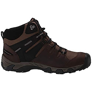 KEEN mens Steens Mid Height Leather Waterproof Hiking Boot, Canteen/Black, 11.5 US