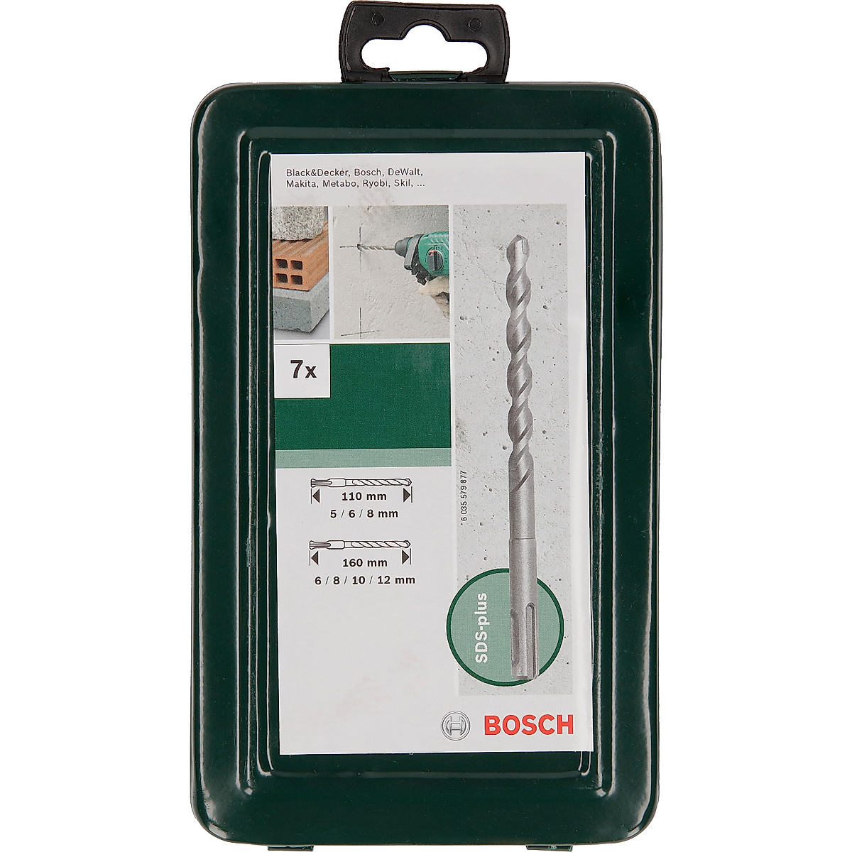 Bosch 2609255543 SDS-Plus Hammer Drill Bit Set (7 Pieces)