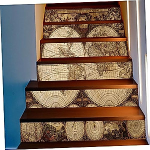 DOITOOL Thicken Stairs Stickers Stairs Decals Staircase Decals Stair Stickers Decorate Decorative Paintings Digital PVC Stair Decor Staircase Stickers Staircase Wall Decor