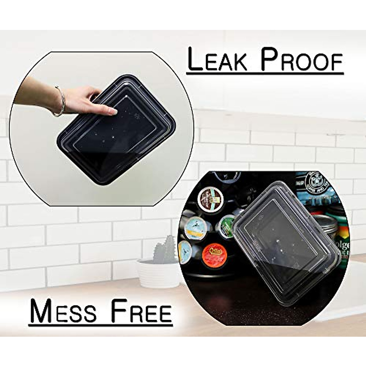 New Century, 150-Pack [38 oz] 1-Compartment Food Container - Rectangular Meal Prep Bento with Lid - Portable Lunch Box - Stackable - BPA Free - Freezer/Microwave/Dishwasher Safe - Reusable Storage