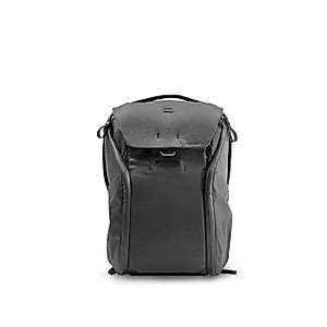 Peak Design Everyday Backpack V2 20L Black, Camera Bag, Laptop Backpack with Tablet Sleeves (BEDB-20-BK-2)