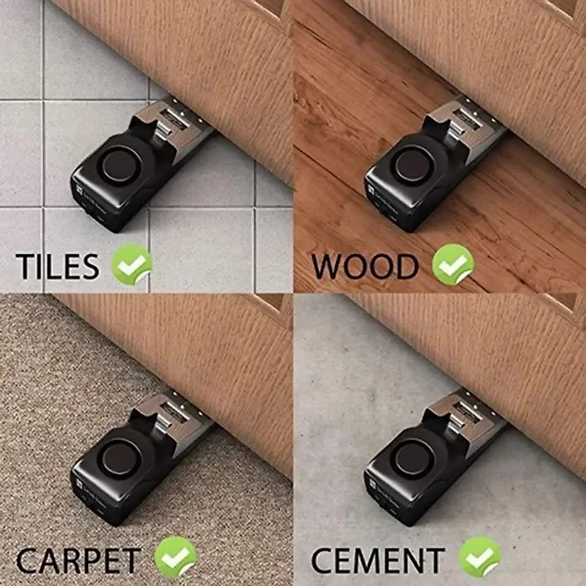 AVAHISTA Ultimate Home Security Bundle 3-in-1 Portable Door Lock Door Stop Alarm 2 Sets of Door/Window Sensor Alarms Heavy Duty Protection for Travel. Home/Apartment Security Package