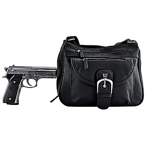 Purse King Pistol Concealed Carry Handbag (Black)
