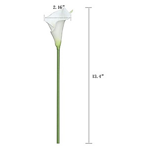 Veryhome 20pcs Artificial Calla Lily Flowers White for DIY Bridal Wedding Bouquet Centerpieces Home Decor (White)