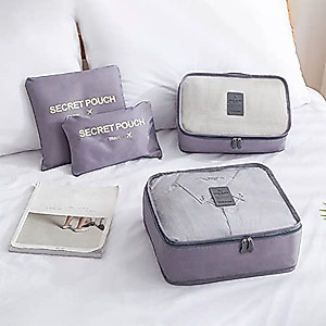 7-Piece Storage Bag for Moving, Dormitory, Travel, Camping, Christmas Decoration, Packaging Supplies, Organizer's Handbag, Reusable and Sustainable Use (Gray)