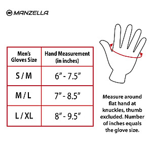 Manzella Men's Power Stretch Lightweight Glove, Touchscreen Capable