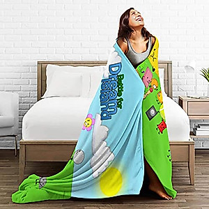 Bfdi-Battle for Dream-Island Plush Blanket Ultra-Soft Flannel Throw 3D Printing Fuzzy Blankets for Adults Kids (50"x40", Black)