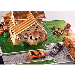Jada -Toretto's Fast & Furious Garage House, Diorama Playset, Includes Two Nano Vehicles, Collectables (253203081)