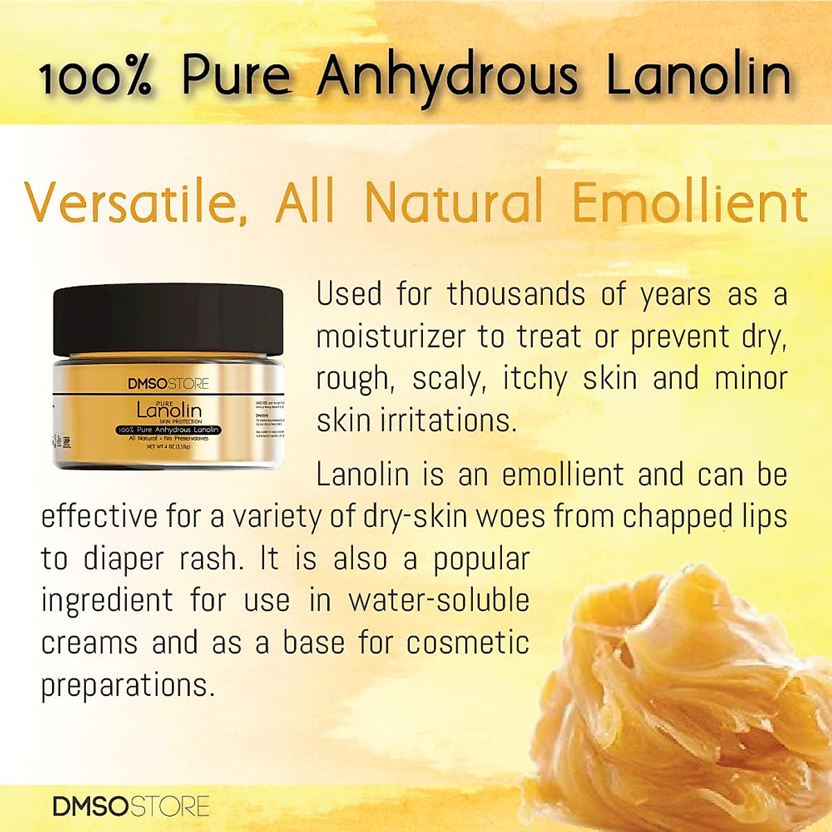 2 lbs. Grade Anhydrous Ultra Refined 100% Pure Skin Moisturizer