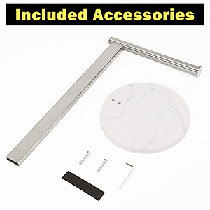 Winmien Stainless Steel L-Shaped Hand Towel Holder, SUS304 Bathroom Towel Rack with Thickened Base for Countertop Vanity (Brush Nickel)