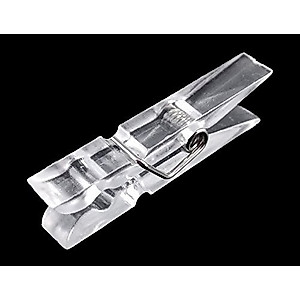 50PCS Clear Plastic Mini Spring Hanging Clips Clamps Holder Clothing Pins Paper Photos Clothes Line Clip Clothespins Clip Hanger Clips Laundry Clothespins(3.5cm x 0.7cm x 1cm)