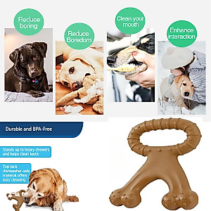 GGSTSL Dogs Toy Nylon Bone,Beef Flavor Dog Teething Chew Toys Bones,Indestructible Dog Chew Toys for Aggressive Chewers, Durable Dog Teething Chew pet Toys for Large,Middle,Small Dogs