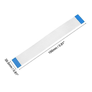 uxcell Flexible Flat Cable, 40 Pins 0.5mm Pitch 150mm FPC FFC Flexible Ribbon Cable for LCD TV DVD Player Laptop 5Pcs (A Type)