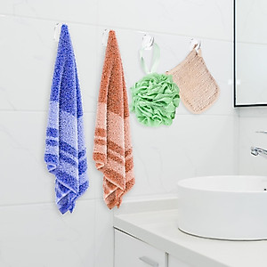 Sibba 30Pcs Clear Adhesive Wall Hooks for Hanging, Transparent Reusable Heavy Duty Hooks Acrylic Sticky Hangers with Non Marking Sticker for Kitchen Bathroom Bedroom Office