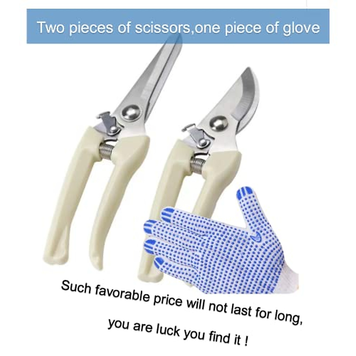 RooTrimmer pack Garden Flower Scissors,Lightweight Hand Pruners Make Cut Smooth & Clean,Premium Plant Shears,Powerful Trimmer Applied to Flowers,Branches and Leaves