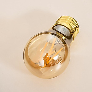 LEOOLS Dimmable E26 Amber led Bulb 6W Equal 60 watt Vintage LED Edison Bulb AC120V 2700K A15 LED Bulb for Ceiling Fan Light Bulbs,Refrigerator Light Bulb 600LM 6Pack