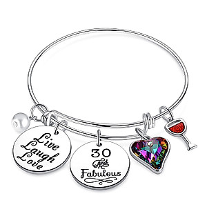 Ursteel 30th Birthday Gifts for Women, 30 Birthday Gifts for Women friends female Best Friend Sister Turning 30 yr Old Birthday Gifts Happy 30th Birthday