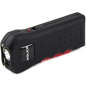 Police 512 Stun Gun with LED Flashlight Rechargeable, Black