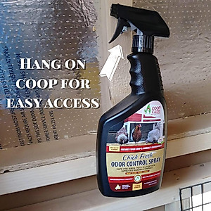 Coop Care Chick Fresh - Odor Control Spray for Backyard Chickens. Eliminator of Chicken Coop & Brooders Odor & Ammonia! 24 oz Poultry Spray Bottle Poultry Supplies from