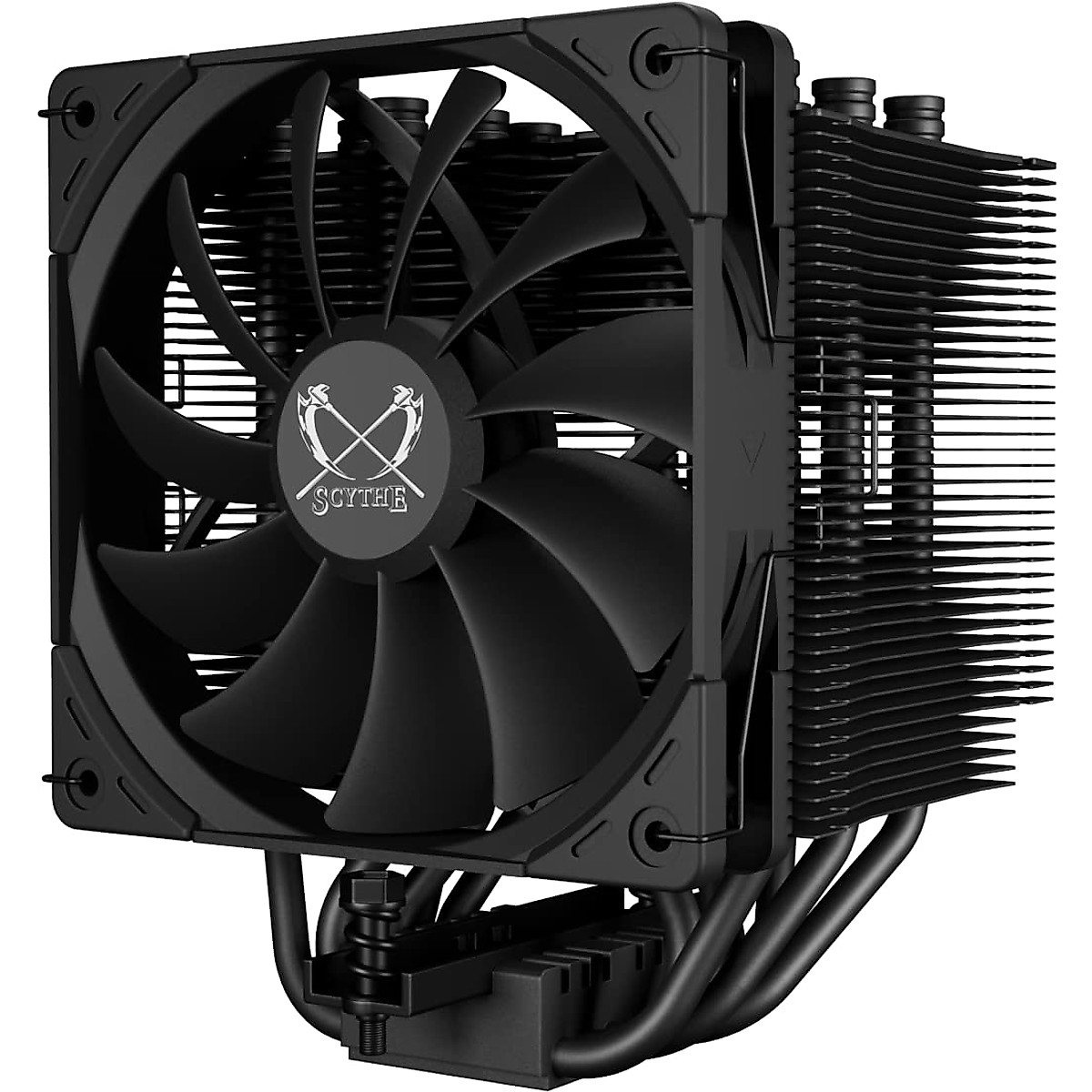 Scythe Mugen 5 Rev.C CPU Air Cooler, 120mm Single Tower, Black Edition LGA1700 AM5- Kaze Flex Black 120mm PWM Fan Bundle - Dual Fans Edition