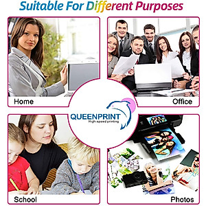 for hp 67 Ink cartridges XL QUEENPRINT for hp67 Ink Cartridge 67XL 67 XL Black/Color Combo Pack for Envy 6055e 6055 6052 6075 Envy Pro 6455e 6455 6475 6452 6458 DeskJet 4155 2755e 2755 4052