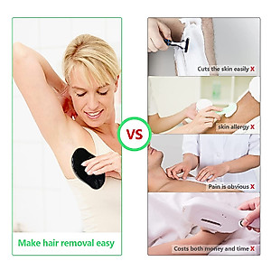 Crystal Hair Eraser for Women and Men, Magic Hair Eraser Crystal Hair Remover, Painless Exfoliation Hair Removal Tool for Arms Legs Back