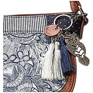 Sakroots Women's Flap Crossbody, Navy Spirit Desert Patch