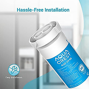 AQUA CREST XWF Refrigerator Water Filter, Replacement for GE® XWF water filter, NSF Certified, 3 Filters
