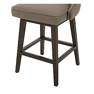 Amazon Brand – Stone & Beam Louise Memory Swivel Counter-Height Barstool, 38.2"H, Slate