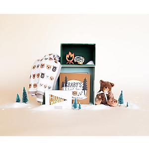 Lucy Darling Little Camper Memory Book, Luxury First 5 Years Journal & Photo Album, Baby Scrapbook Album for Baby Boy & Girl, Unique Keepsake Baby Books, Gender Neutral Milestone Diary, New Mom Gifts