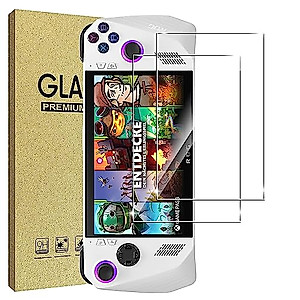 Suttkue for Asus ROG Ally Screen Protector, Anti-Scratch Tempered Glass flim, （Full coverage improvement model） Case Friendly, No white edges,Anti-Scratch (2 PACK)