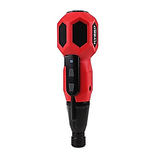 HYBRO Rechargeable Cordless 3.6V Screwdriver Set, Electric and Manual Battery Powered Professional and Home Improvement Tool - Max 10N.m Torque, 4pcs Magnetic Bits, USB Charge, LED Light - H300Q (Red)