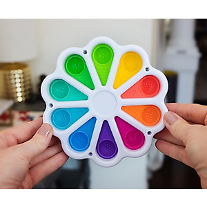Pop Fidget Toy 10-Button Rainbow Numbers Silicone Bubble Popping Game