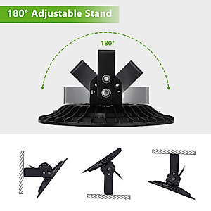 100W UFO LED High Bay Light, 10000 LM Factory Warehouse Industrial Lighting, 6000-6500K Shop Warehouse LED Lights, IP54 Waterproof, Commercial LED Bay Lighting for Garage Factory Workshop Gym（5 Pack）