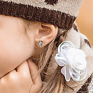 925 Sterling Silver Animal Earrings Hypoallergenic Cow Bunny Unicorn Ladybug Sloth Dragonfly Stud Earrings for Women Jewelry Gifts (Cow)