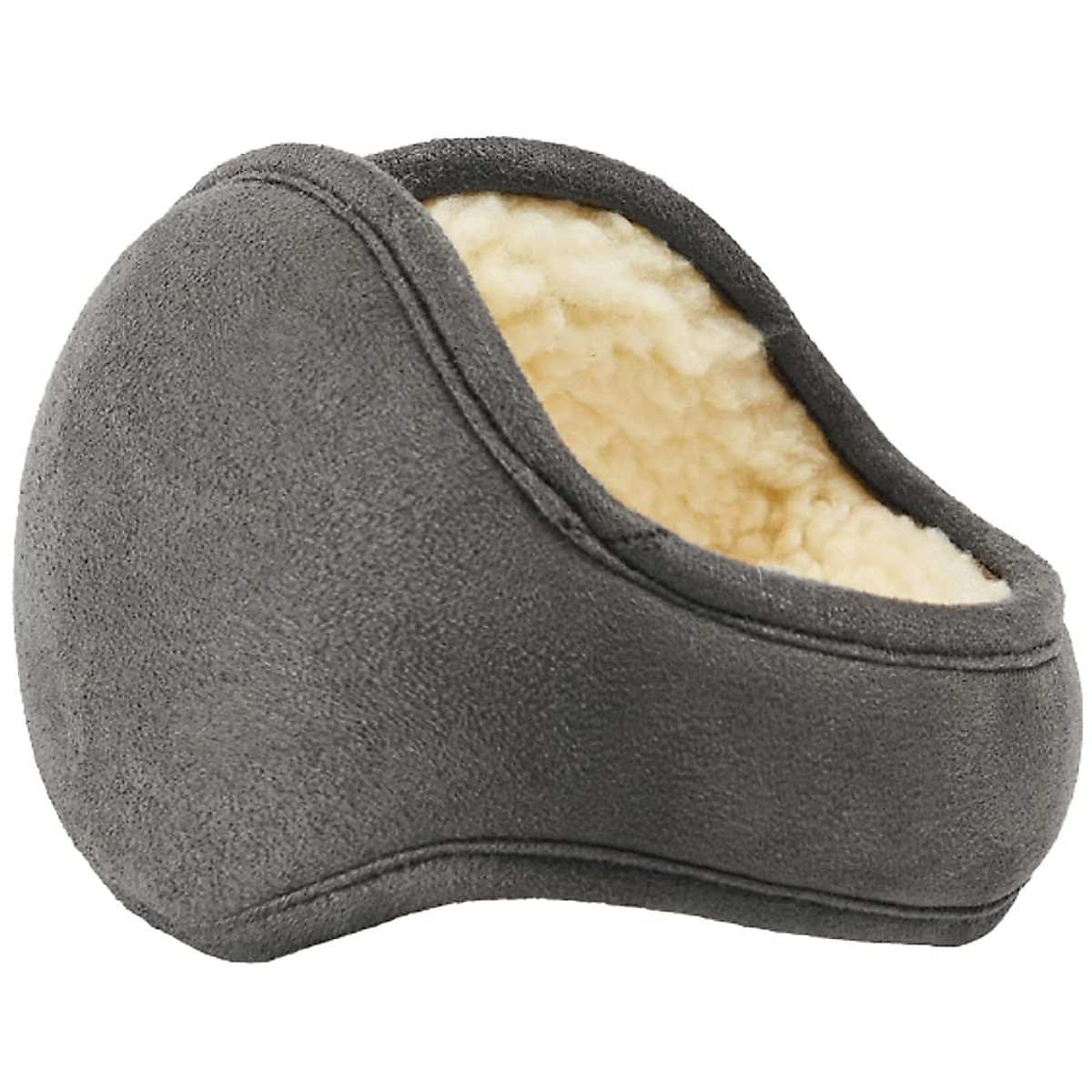 Caistre Winter Warm Outdoor Earmuffs, Foldable Ear Warmers Knit Furry Fleece Ear Muffs for Women Men