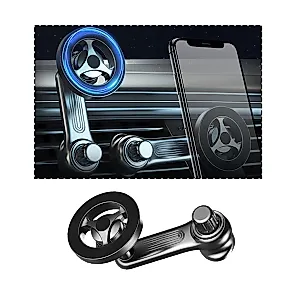 AICEL Phone Holder for Car, Strong Magnetic Air Vent Cell Phone Mount, 360° Rotation Adjustable Hands Free Phone Grip, Libra Ring-Shaped Universal Car Accessories Fit iPhone 14 Series All Smartphones