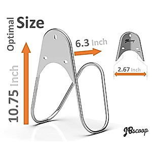 JBscoop Garden Hose Holder Set of 2, Stainless Steel Wall Mount Garden Hose Hook, Ideal for Water, Air, Hydraulic Hose, Ropes, Extension Cords Heavy Duty & Rust Proof