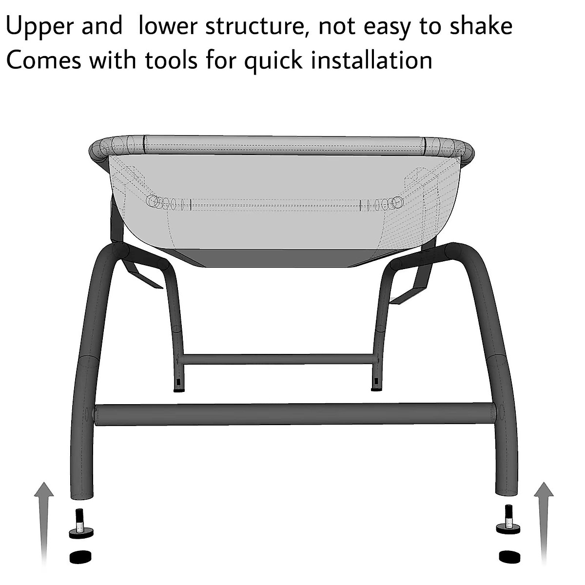 JUNSPOW Cat Bed [Designed for Big Cats] Cat Hammock Dog Bed Pet Square Hammock Bed Free-Standing Kitty Sleeping Couch Pet Supplies Whole Wash Stable Detachable Easy Assembly Indoor Outdoor