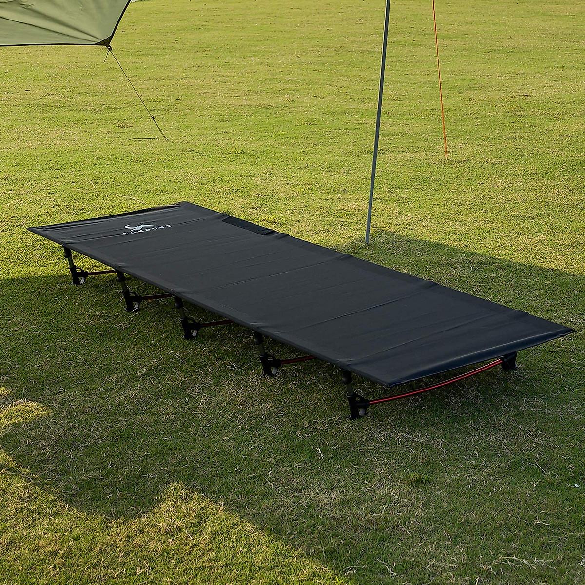 SMLFIT Compact Camping Cot Backpacking Ultralight Folding Lightweight Cot Easy Set Up Heavy Duty for Outdoor Hiking Travel Beach Army