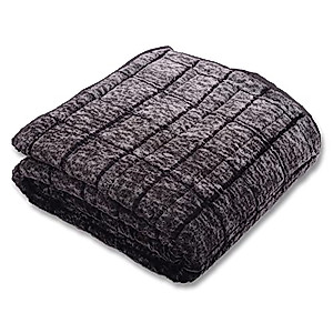 George's Dinosaur Faux Fur Weighted Blanket for Adults 15lbs Queen Size 60''x80''Furry Heavy Blanket Soft and Comfort Like Rabbit Fur with Premium Ceramic Beads (Coffee