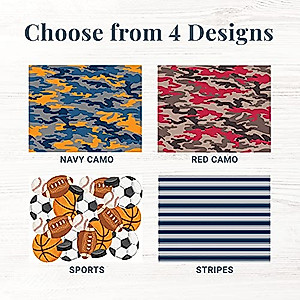 Let's Make Memories Red Backpack Collection - Personalized Back to School Supplies - Book Bag with Lunchbox - Red Camo Design