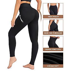 VALANDY Women’s Leggings High Waisted Tummy Control Stretch Yoga Pants Workout Running Tights Leggings for Women Plus Size 5Pack