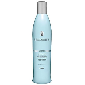 RUSK Sensories Calm Guarana and Ginger Shampoo, 13.5 oz - Nourishing Formula for Shine and Moisture, 1 Ct
