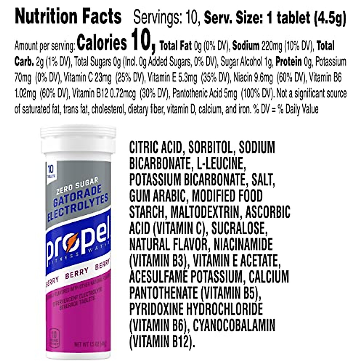 Propel Tablets, 3 Flavor Variety Pack, Makes 16.9oz Fl Oz (Pack of 40)
