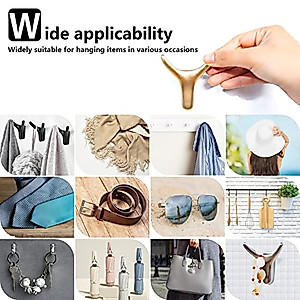 CARAGO Coat Hooks, Towel Hooks for Bathroom,3 Packs Metal Heavy Duty Wall Hooks, Suitable for Cloakroom, Living Room, Kitchen, Bathroom, for Hanging Clothes, Hats, Bags, Towels (Gray Brushed)